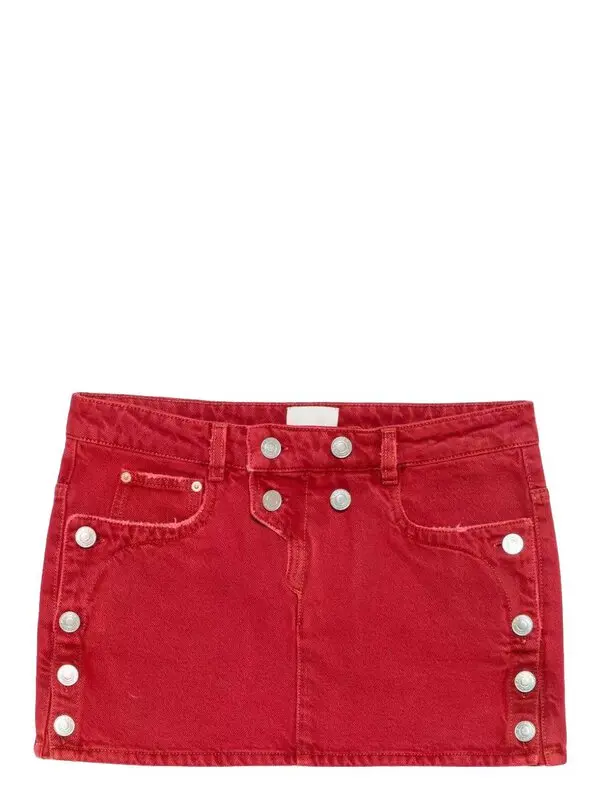 Isabel Marant Étoile Ralma Button-detailed Denim Mini Skirt - Red