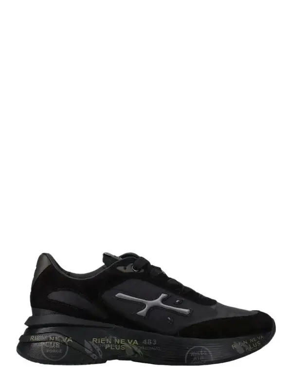 Premiata Logo-print Panelled Sneakers - Black