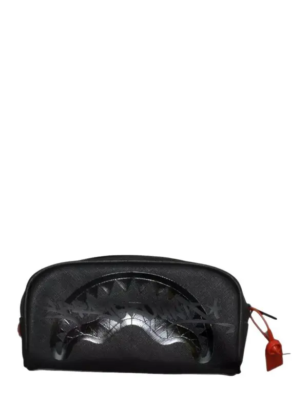 SPRAYGROUND Shadows Sharks Logo-print Clutch Bag - Black