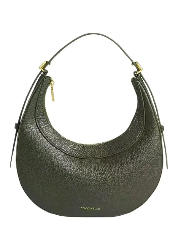 COCCINELLE Mini Whisper Grainy Leather Tote Bag - Green
