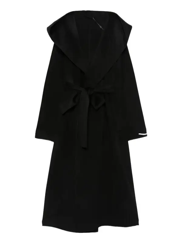 Marella Belted Hooded Coat - Black