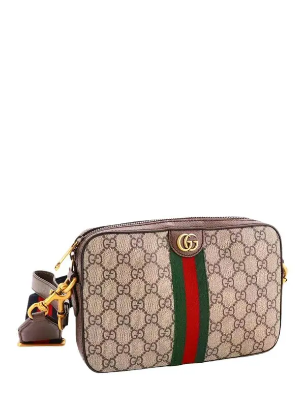 Gucci Ophidia Zip Wristlet Shoulder Bag Gg Coated Canvas Small Crossbody Bag - Brown