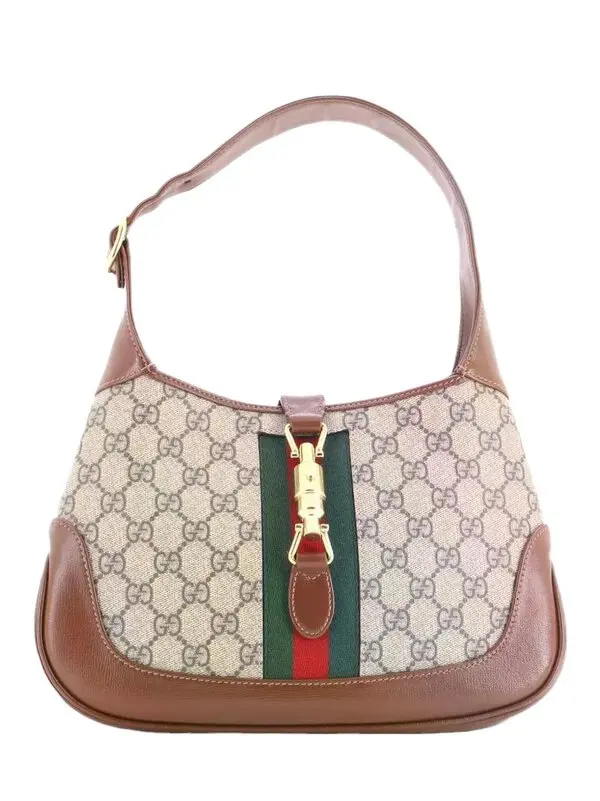 Gucci Jackie 1961 Gg Coated Canvas Small Hobo Bag - Brown