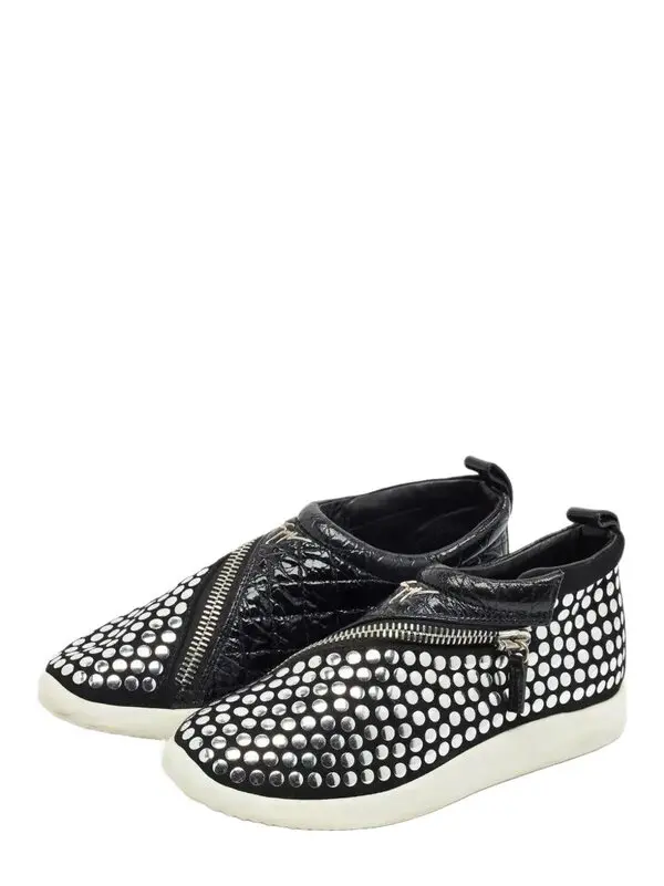 GIUSEPPE ZANOTTI Eve Embellished Slip-on Sneakers - Black