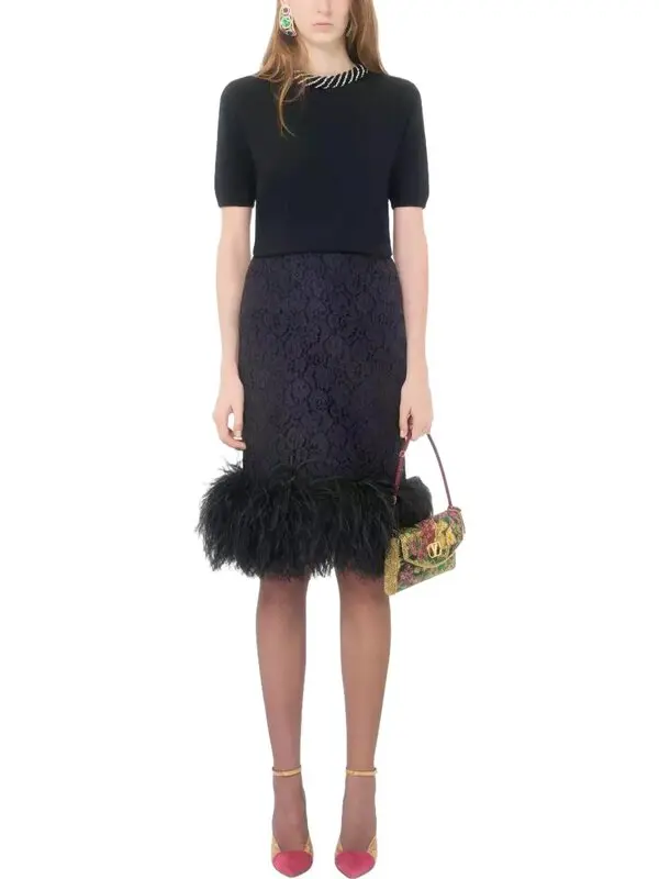Valentino Garavani Embroidered Wool Jumper - Black