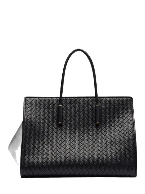 Bottega Veneta Barbara Leather Tote Bag - Black