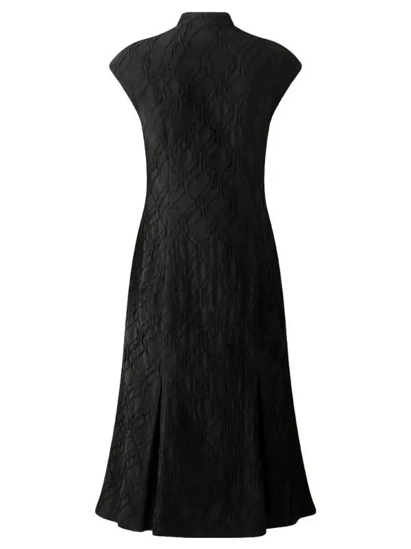 Shanghai Tang Silk Jacquard Qipao Dress - Black