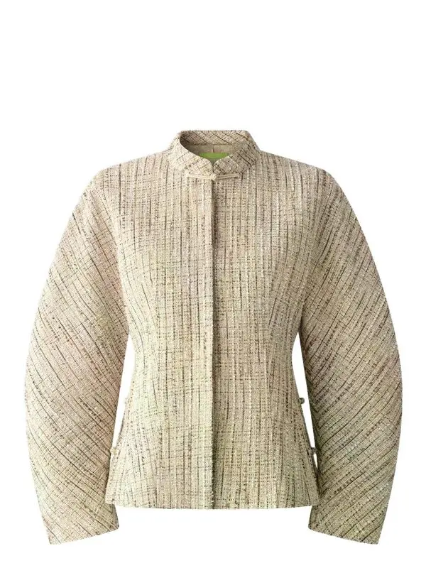 Shanghai Tang Knot Tweed Tang Jacket - Neutrals