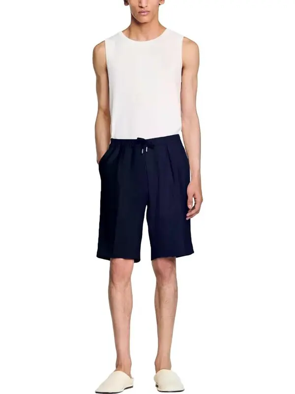 Sandro Jersey Bermuda Shorts - Blue