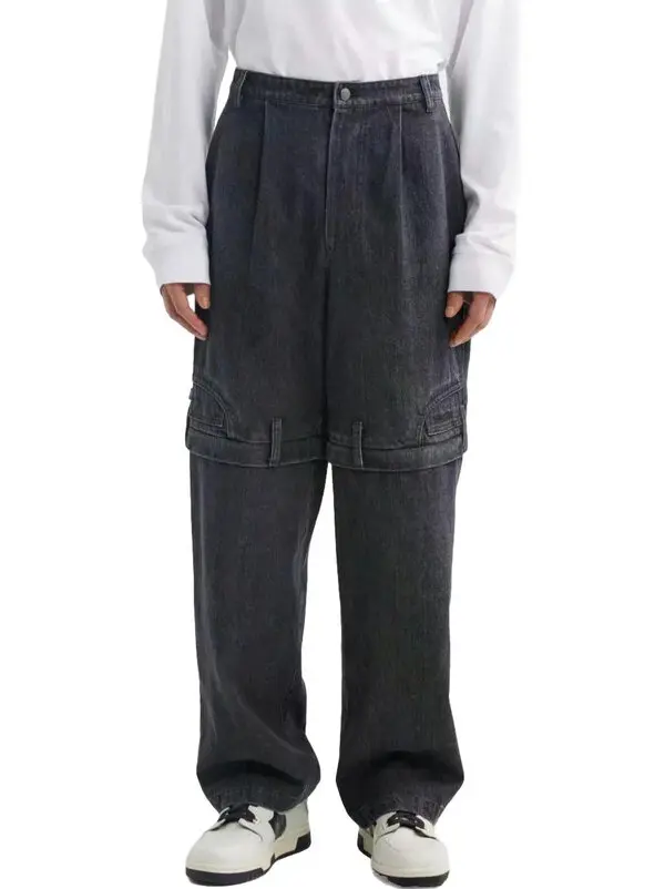 OFF DUTY Pleated Eararn Jeans - Grey