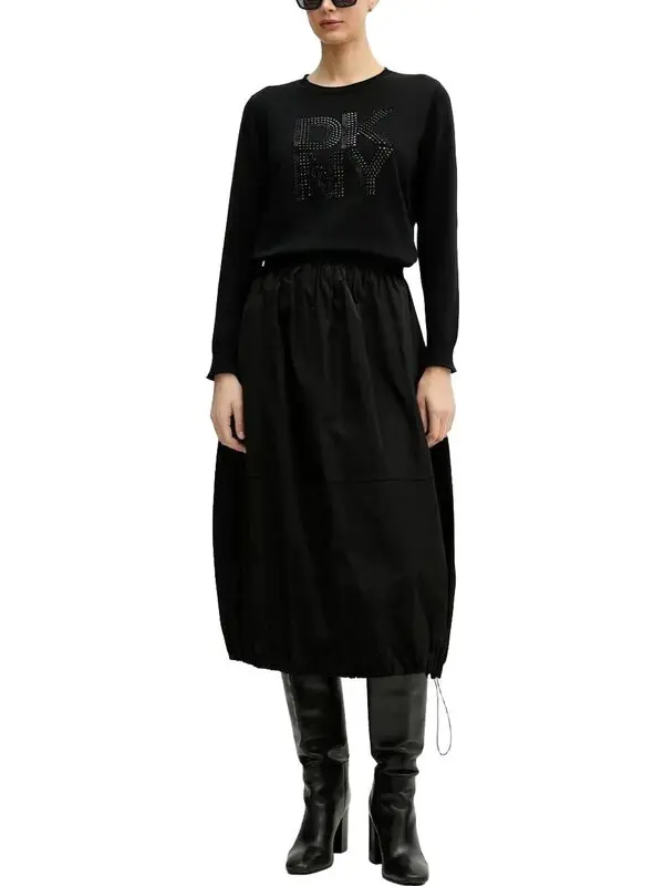 Joseph Ribkoff Drawstring Midi Skirt - Black