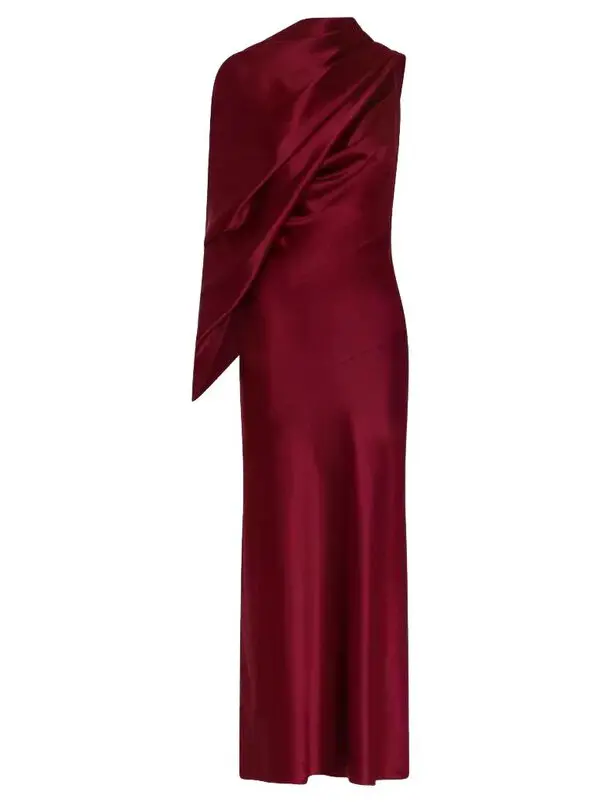 NICHOLAS Nelia Cowl-neck Maxi Dress - Red