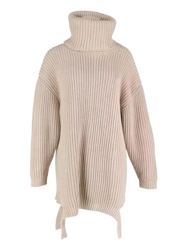 Balenciaga Roll-neck Asymmetric Sweater - Neutrals