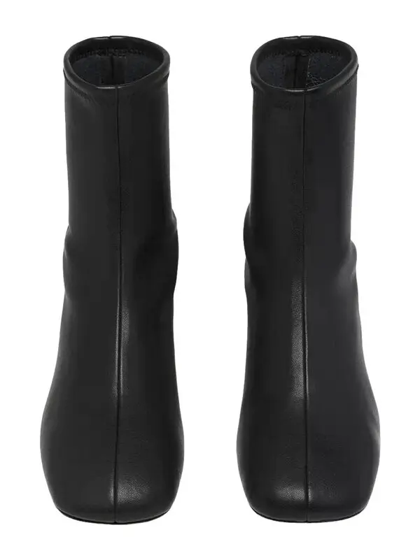 ODISSI Francoise Nappa Leather Ankle Boots - Black