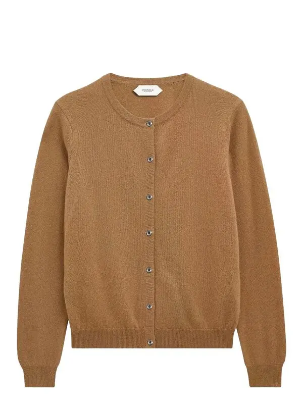 Pringle Of Scotland Crew Neck Cashmere Cardigan - Brown