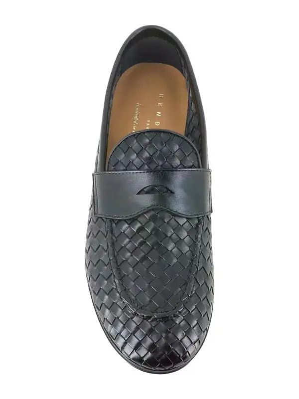 HENDERSON BARACCO Textured-design Penny-slot Loafers - Black