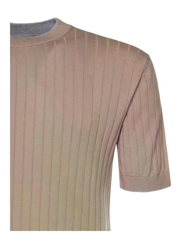 Eleventy Ribbed T-shirt - Neutrals