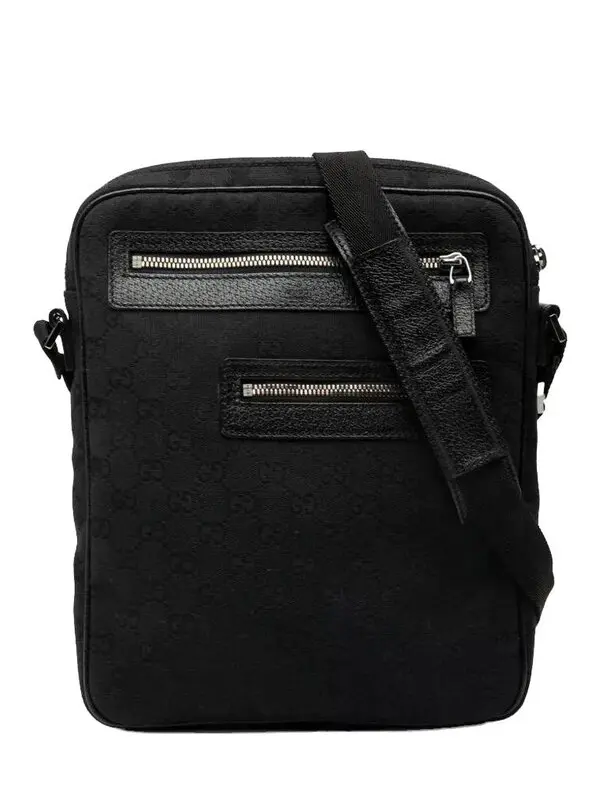 Gucci Gg Canvas Crossbody Bag - Black