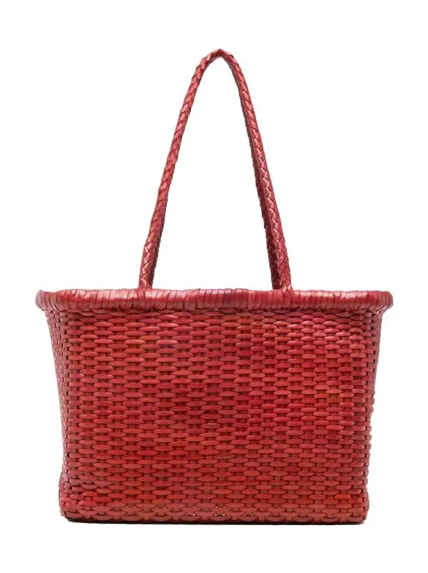 Dragon Diffusion Small Grace Basket Woven Tote Bag - Red