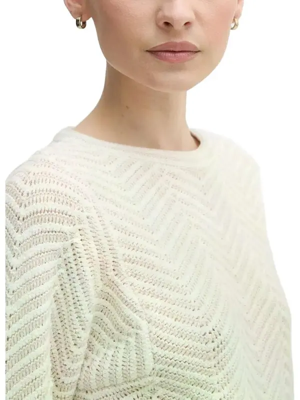 OUI Chevron Knitwear With Tassel Detail - Neutrals