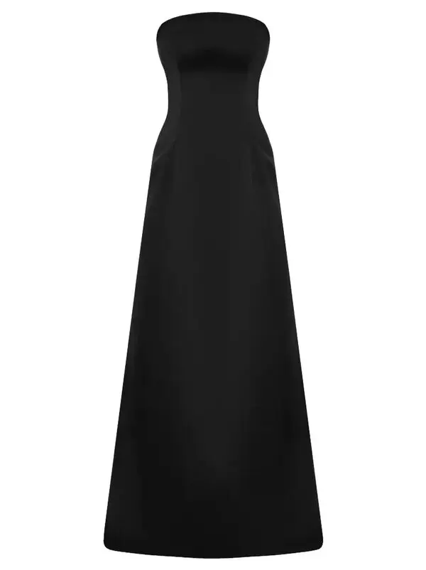 MATTERS STORE Diane Strapless Maxi Dress In Silk - Black