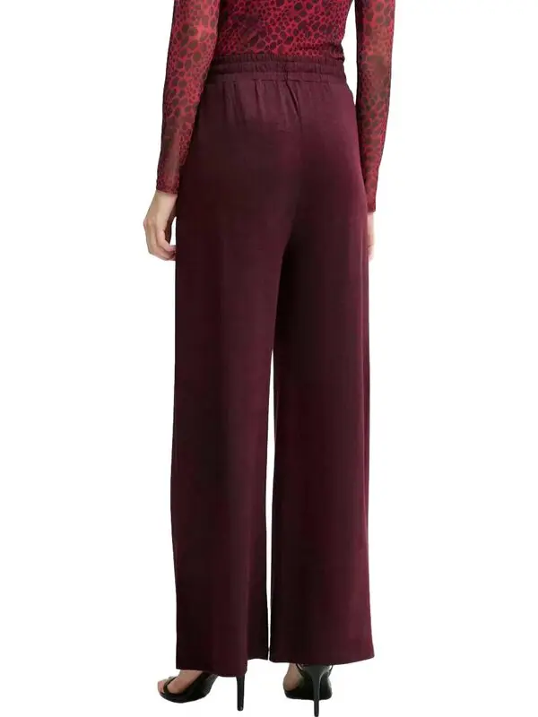 MARC AUREL Elasticated Wide Leg Trousers - Red