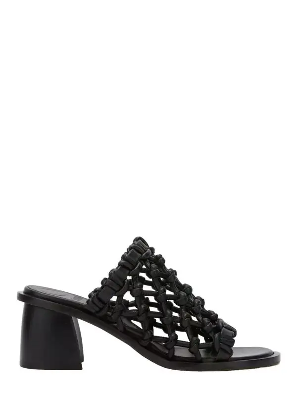 ODISSI Nour Braided-vamp Sandals - Black
