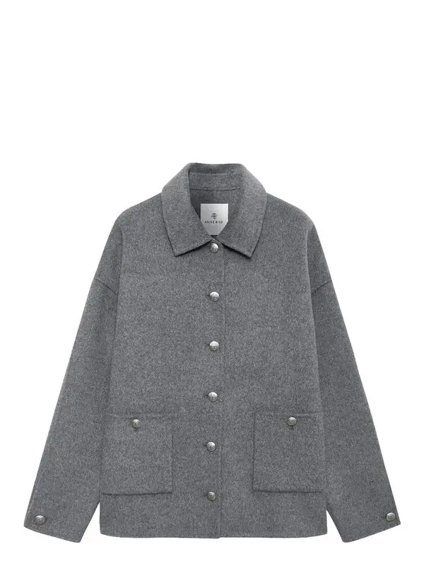 ANINE BING Luca Button-pocket Jacket - Grey