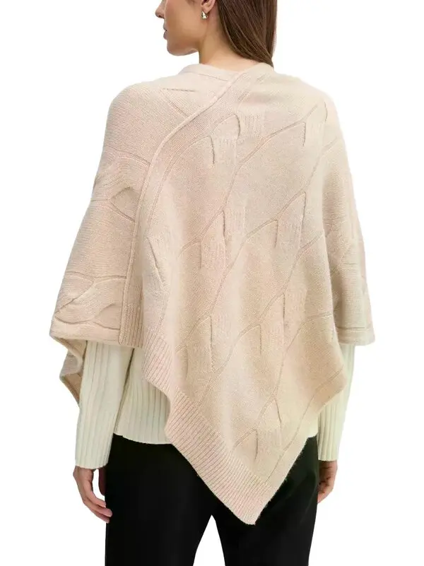 BENETTON Cable Knit Cape - Neutrals