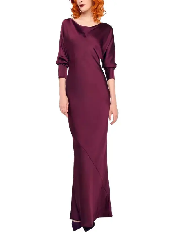 Norma Kamali Dolman Maria Maxi Dress - Red