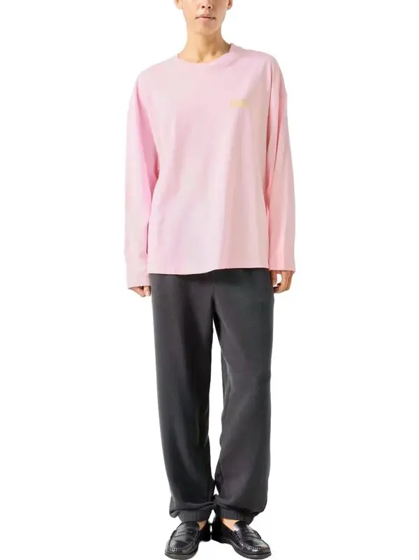 American Vintage Round Neck Long Sleeve Top - Pink