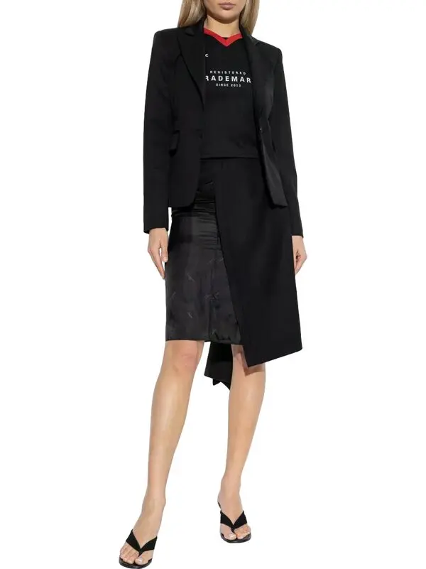 Vetements Button Wool Blazer - Black