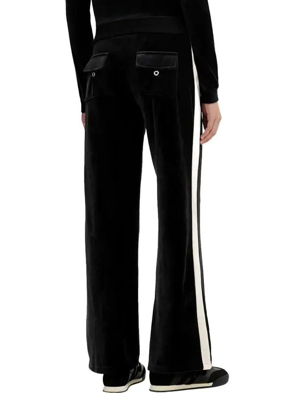 Juicy Couture Side Stripe Flared Track Pants - Black