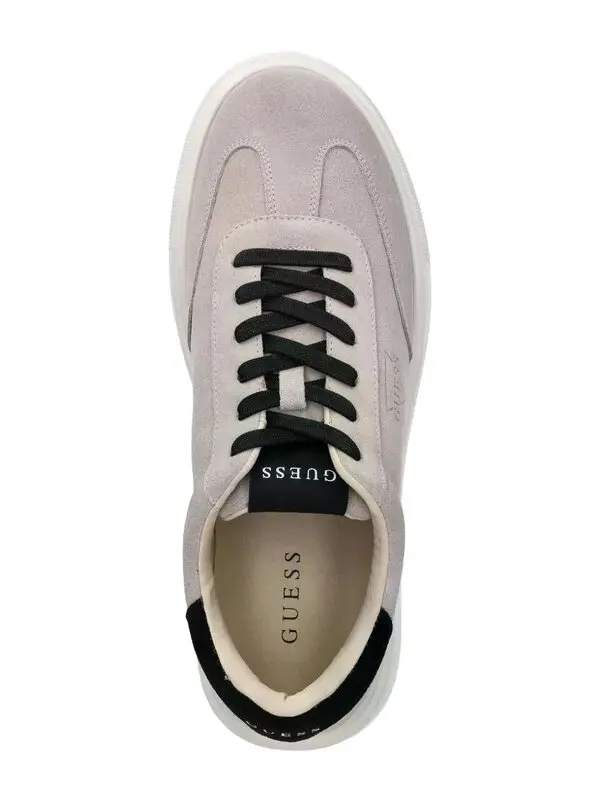 Guess Plaza Panelled Lace-up Sneakers - Neutrals