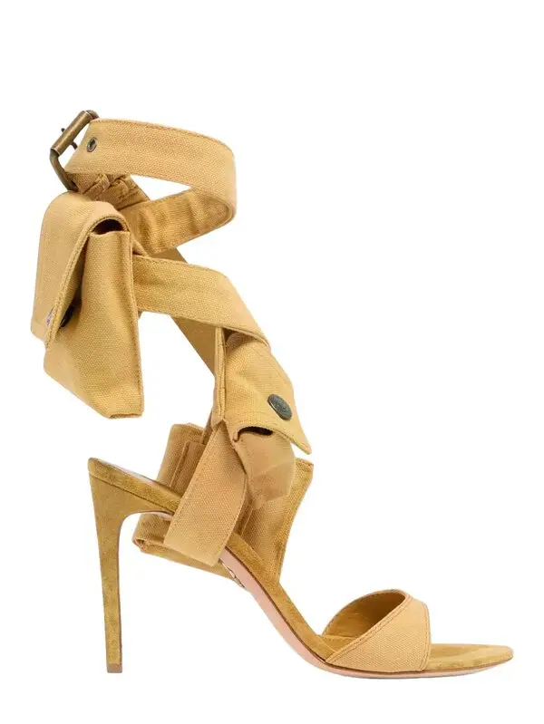 Dsquared2 Utility Twin Heeled Sandals - Yellow