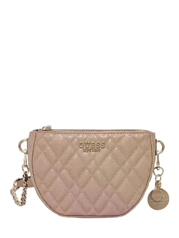 Guess Isamay Quilted Satchel With Chain Detail - Neutrals