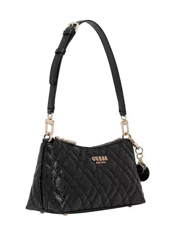 Guess Quilted Shoulder Bag - Black