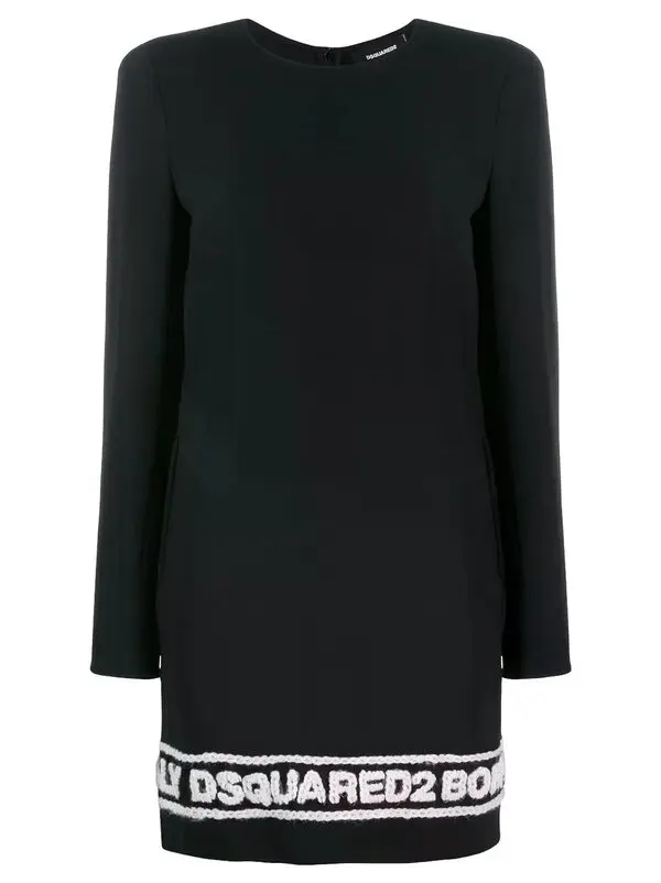 Dsquared2 Logo Hem Dress - Black