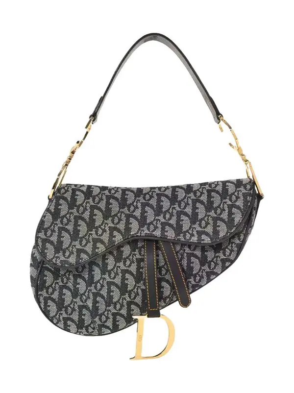 Dior 2001 Trotter Saddle Tote Bag - Blue
