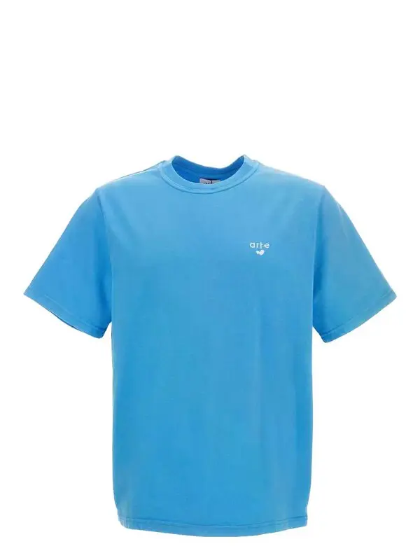 ARTE ANTWERP Embroidered-logo T-shirt - Blue