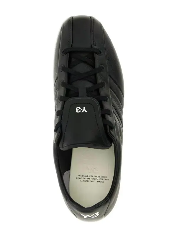 Y3 Leather Athletic Sneakers - Black