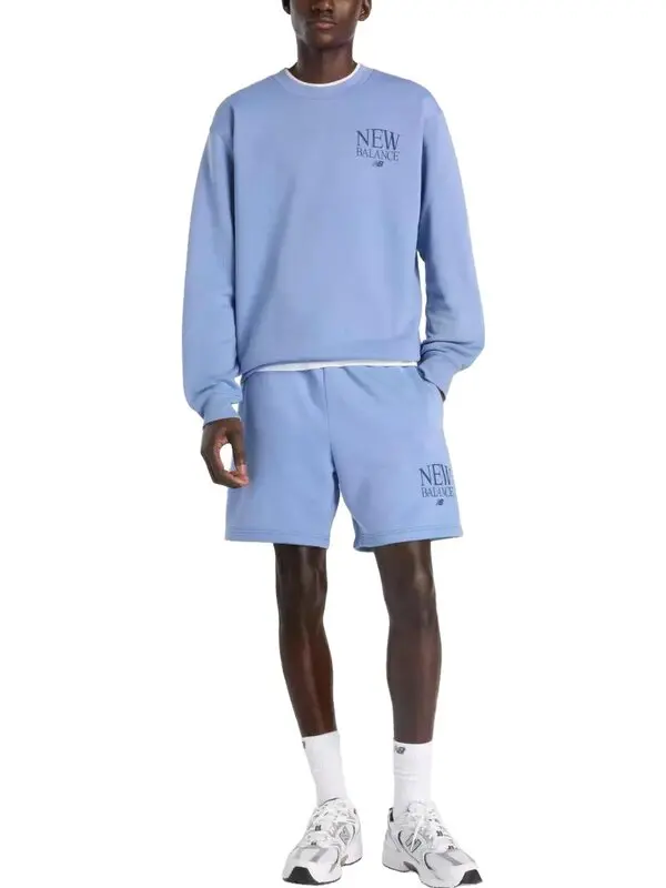NEW BALANCE Logo Crew-neck Sweater - Blue