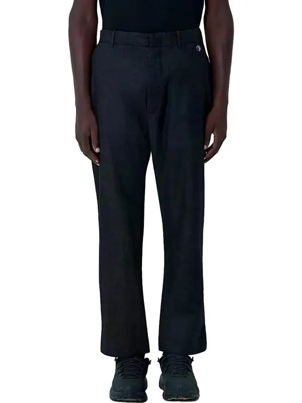 MOOS STUDIO Mid-rise Wool Pleated Trousers - Grey
