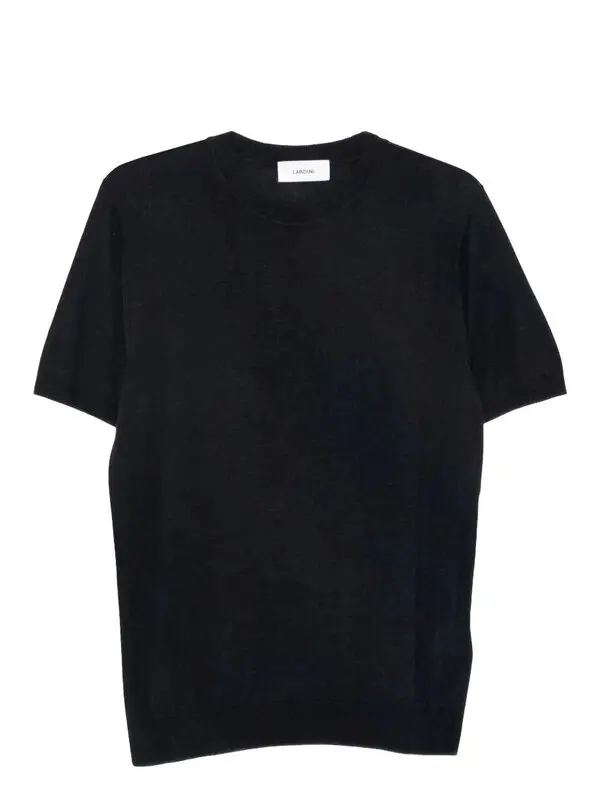 LARDINI Knitted Short-sleeve T-shirt - Blue
