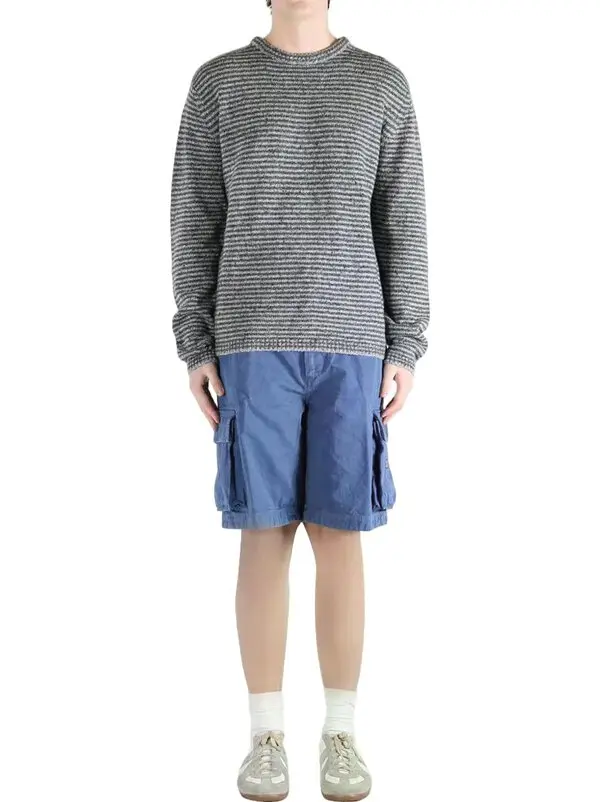 ERL Striped Knit Pullover - Grey
