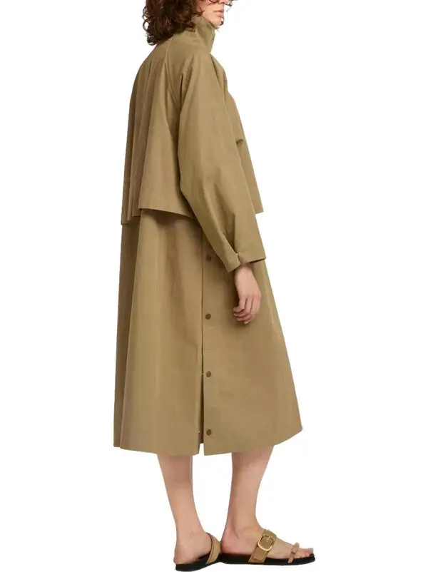 YVES SALOMON Oversized Cotton Coat - Brown