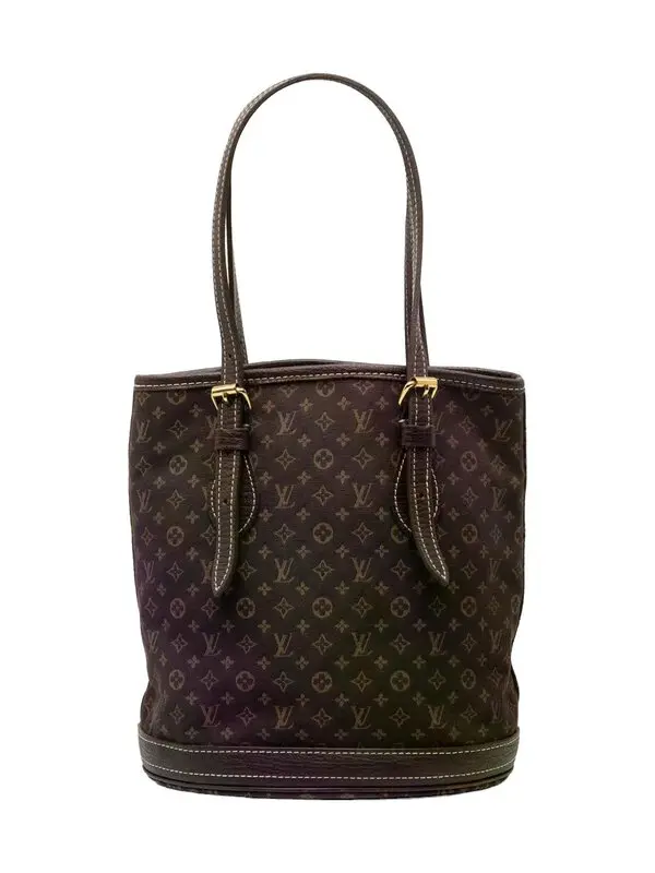 LOUIS VUITTON Monogram Mini Lin Pm Bucket Bag - Brown