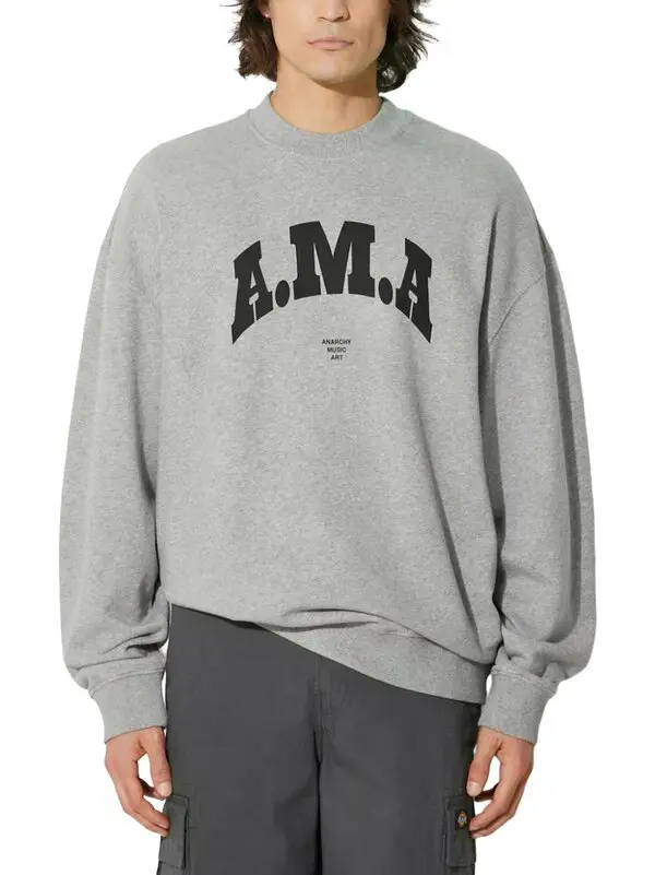 COUNTY OF MILAN Graphic Print Sweater - Grey