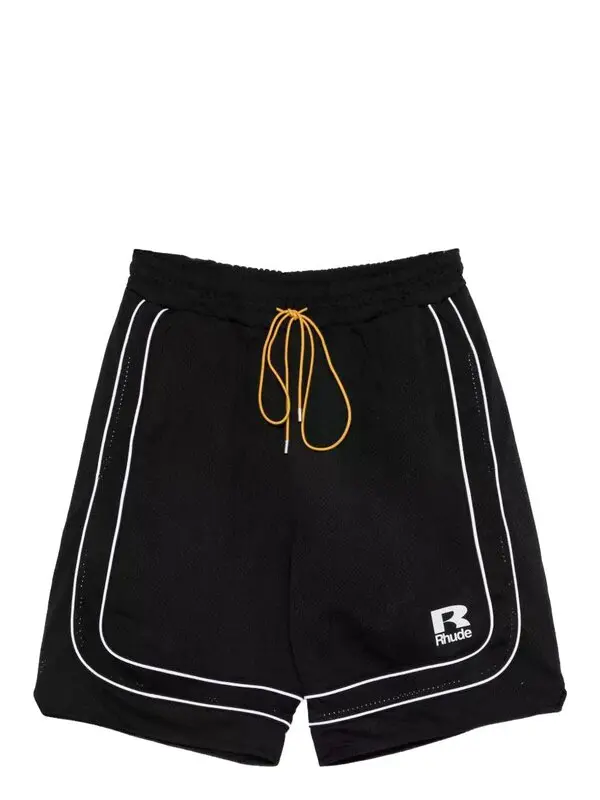 Rhude Striped Trim Drawstring Shorts - Black