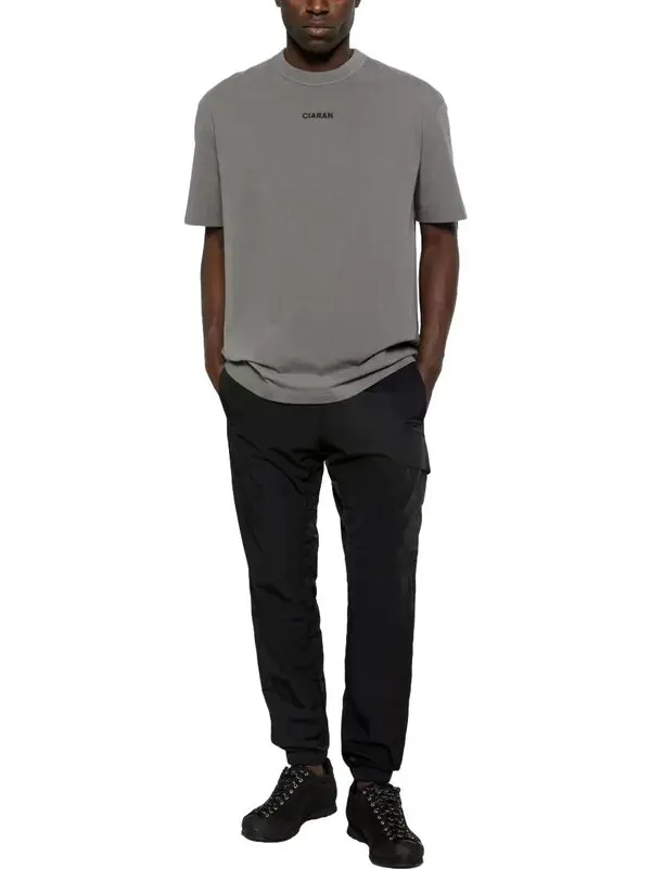 CIARAN Logo-embroidery T-shirt - Grey